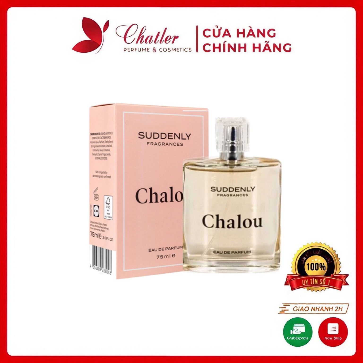 Nước Hoa Nữ Suddenly Chalou EDP 75ml - CHATLER VIỆT NAM